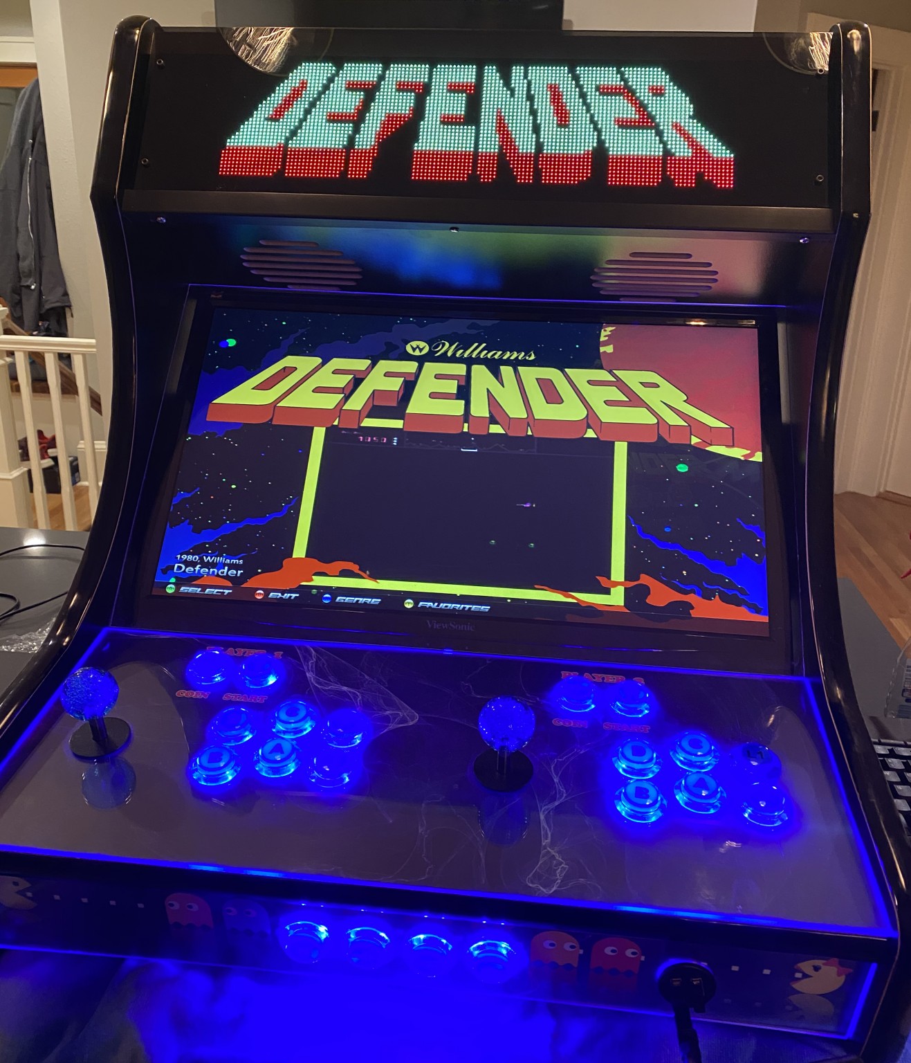 Pixelcade LED Marquee for Game Room Solutions Bartop Deluxe Cabinet ...